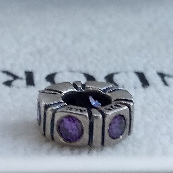 Pandora | Jewelry | Authentic Pandora Purple Trinity Spacer 79368acz ...